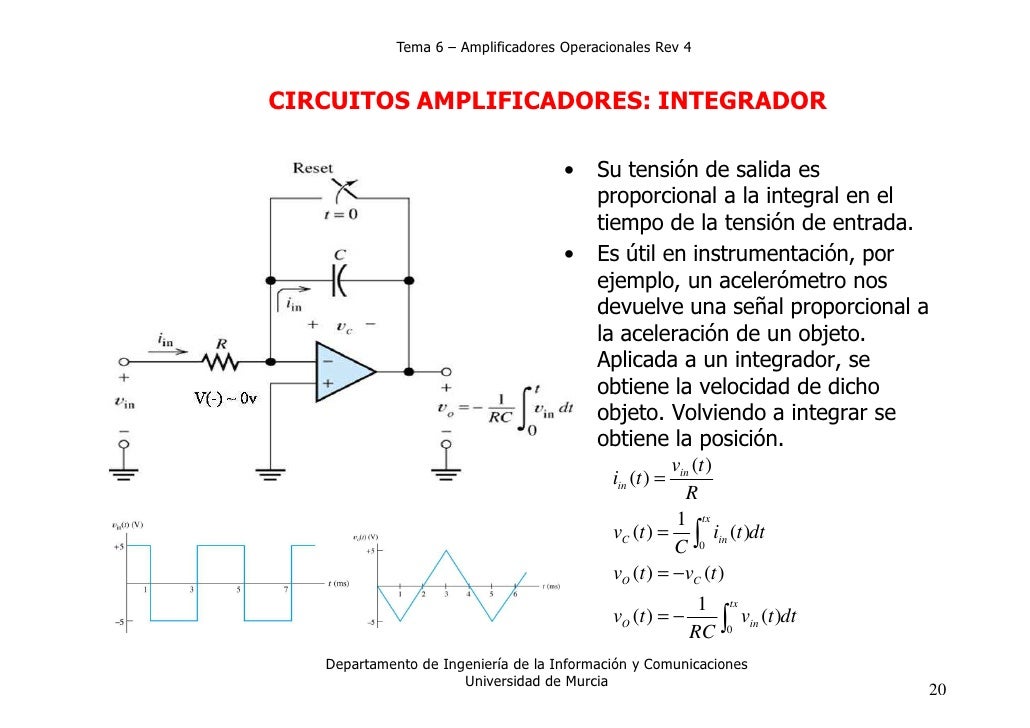 Circuito Integrador Amplificador Operacional Ejemplos - wadsteinstr29