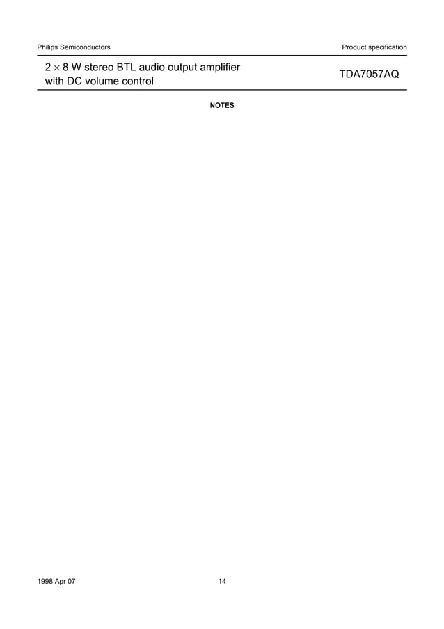 Amplificador tda7057 aq | PDF