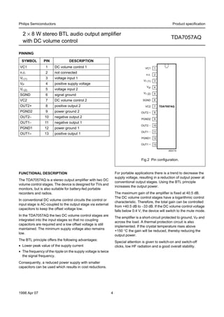 Amplificador tda7057 aq | PDF