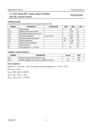 Amplificador tda7057 aq | PDF