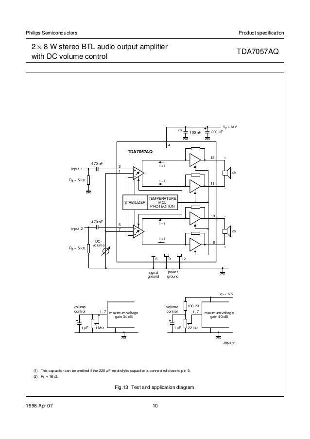 Amplificador tda7057 aq