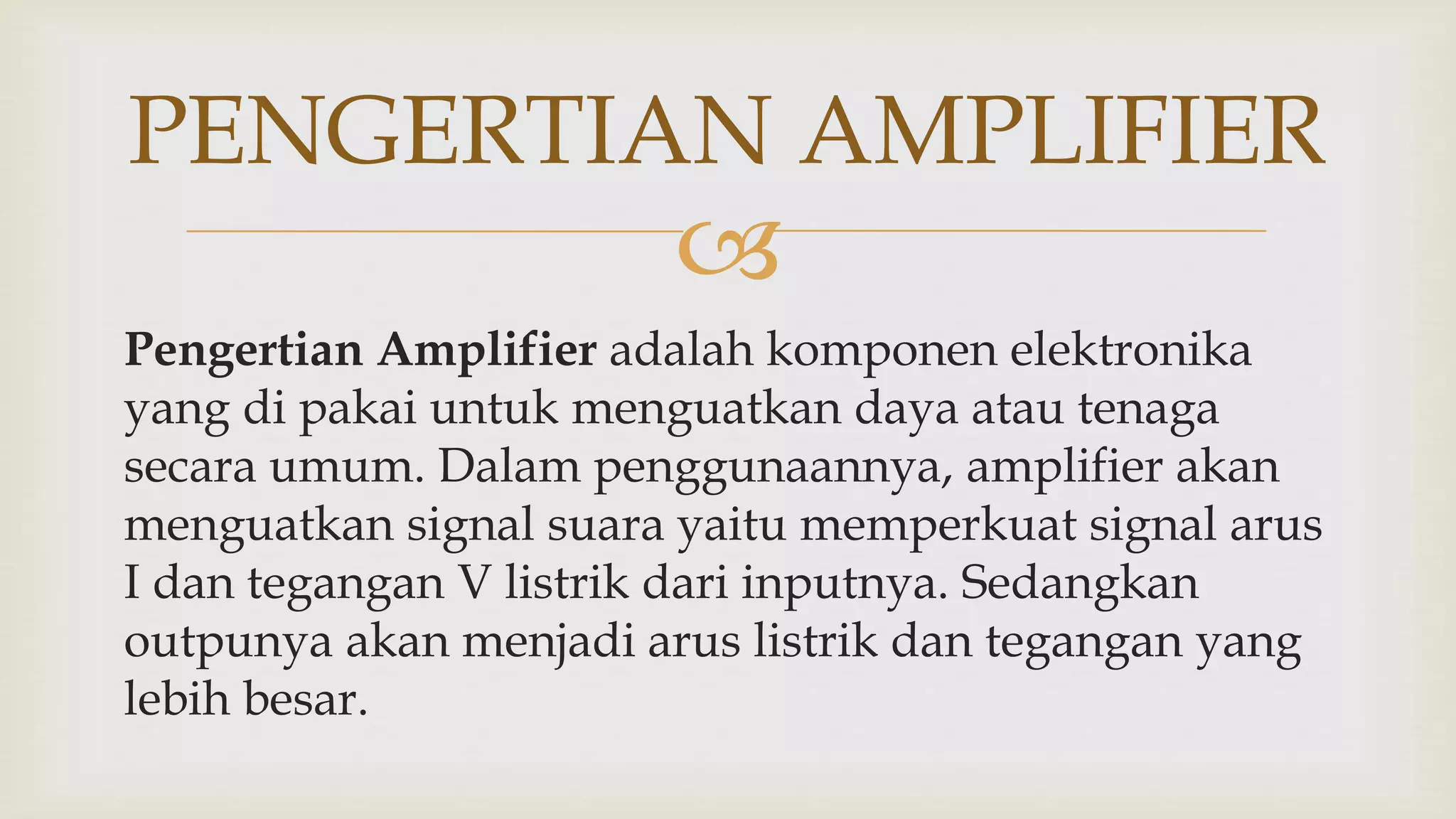 Amplifier | PPTX