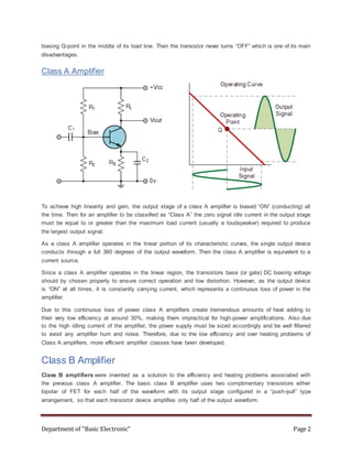 Amplifier classes explained | DOCX | Digital Audio | Computer Software ...