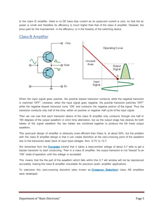 Amplifier classes explained | DOCX | Digital Audio | Computer Software and Applications