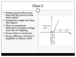 Amplifier classes of operation and biasing networks latest | PPT