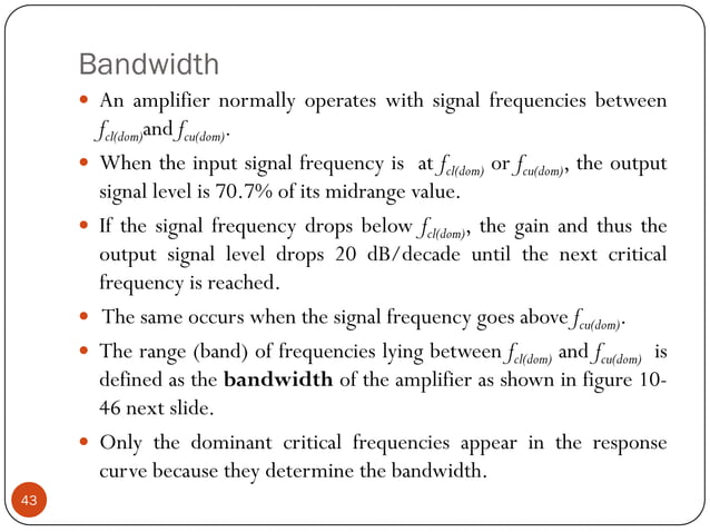 Amplifier frequency response (part 2) | PPT