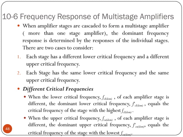 Amplifier frequency response (part 2) | PPT