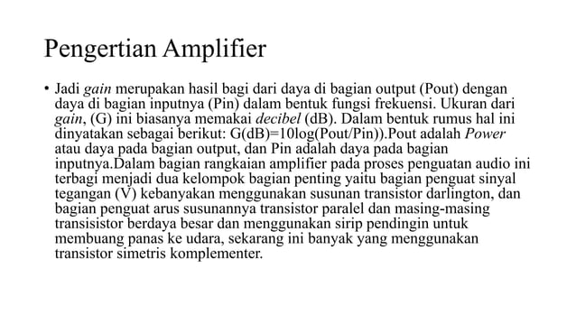 Amplifier & op amp | PPTX