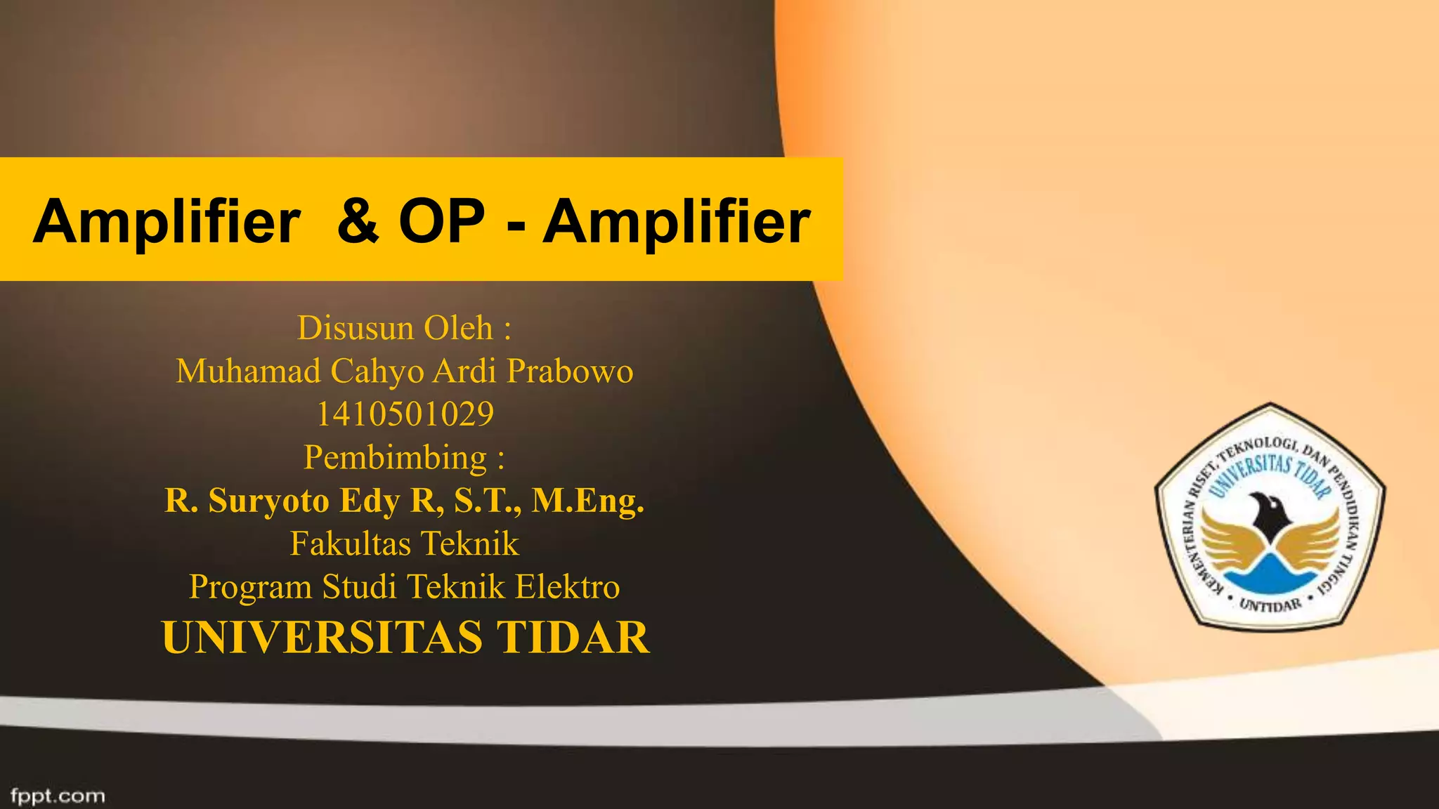 Amplifier & Operational Amplifier | PPT