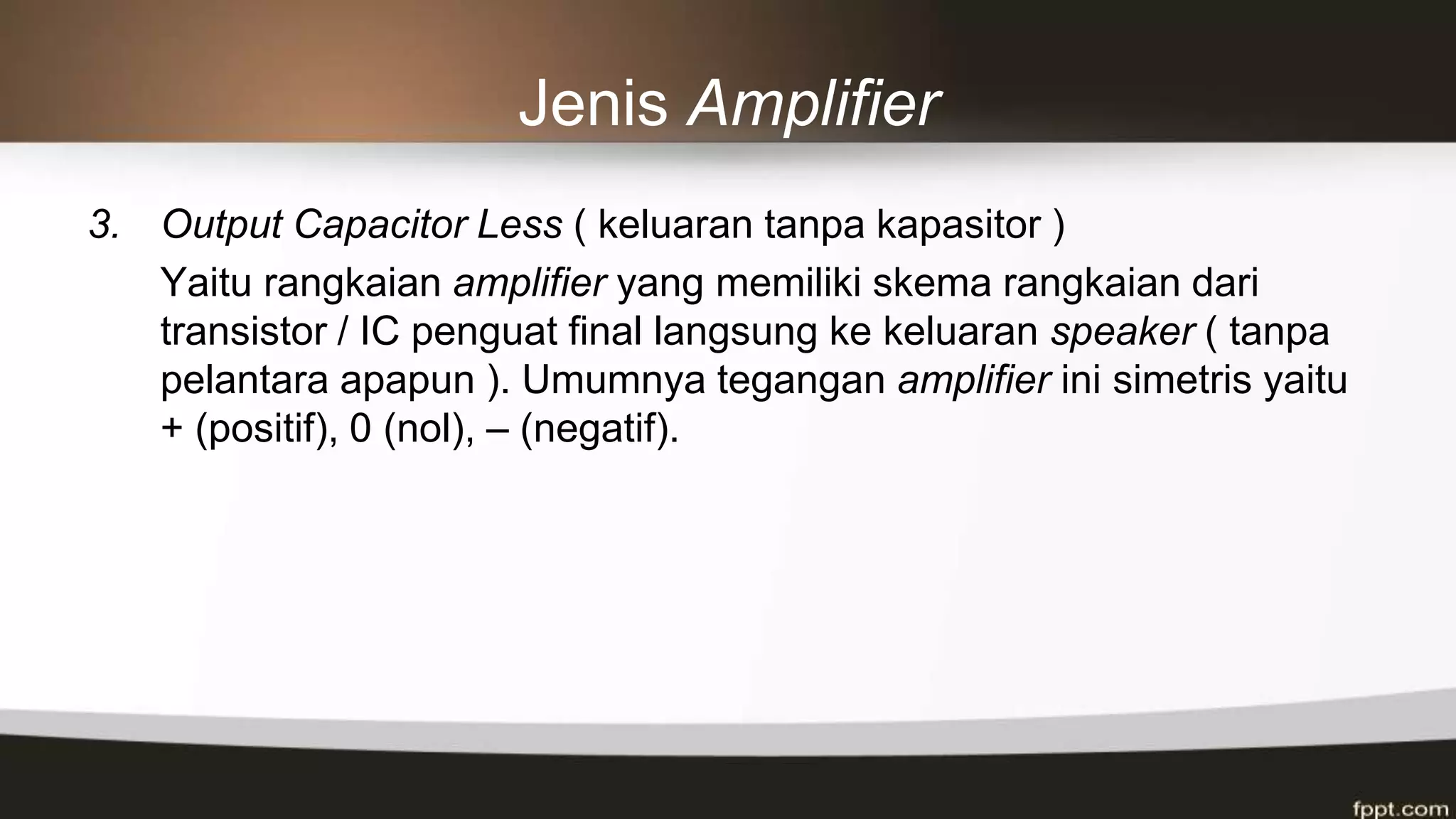 Amplifier & Operational Amplifier | PPT | Free Download