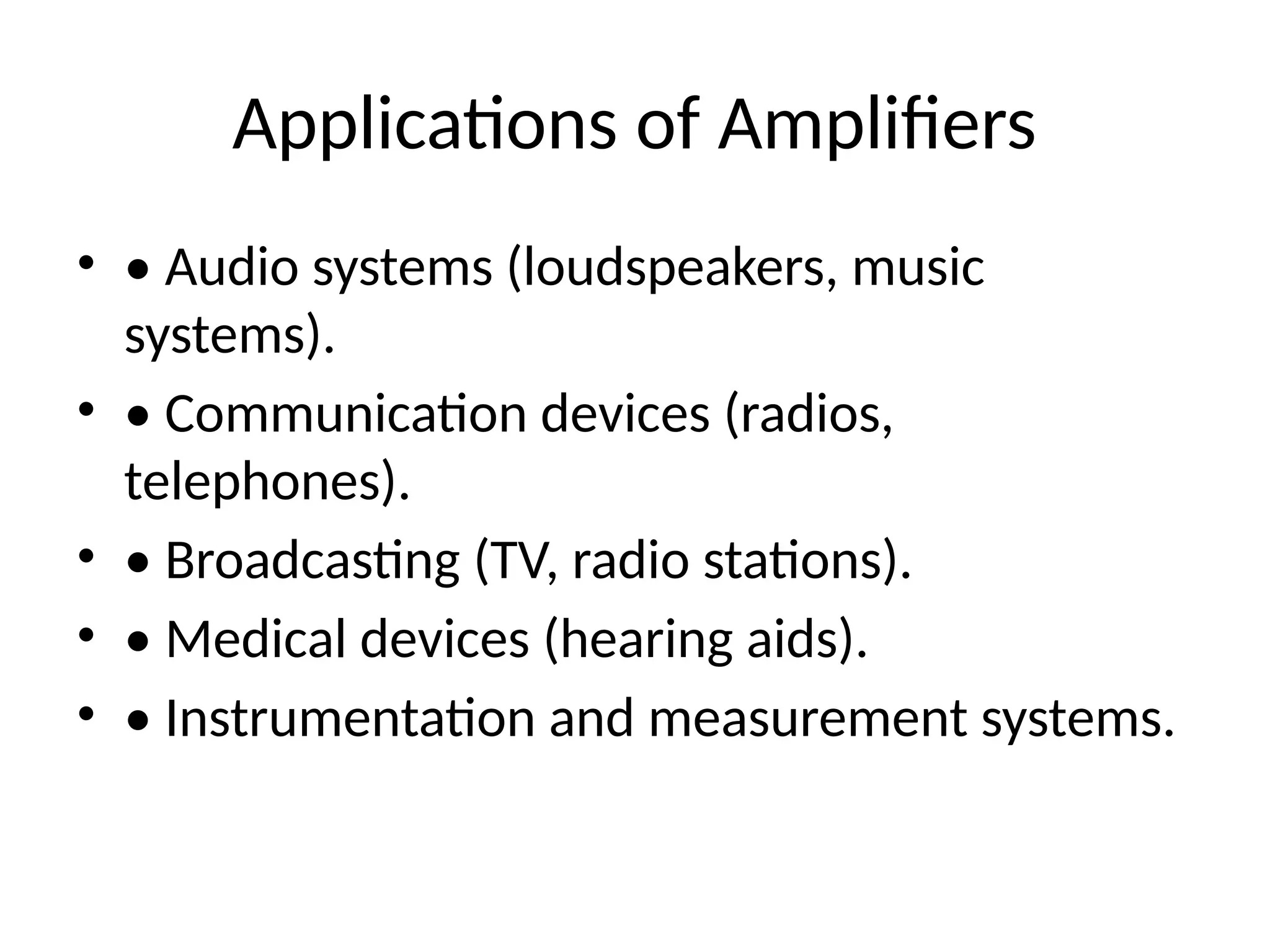 Amplifier_Presentation classes of amplifier | PPTX