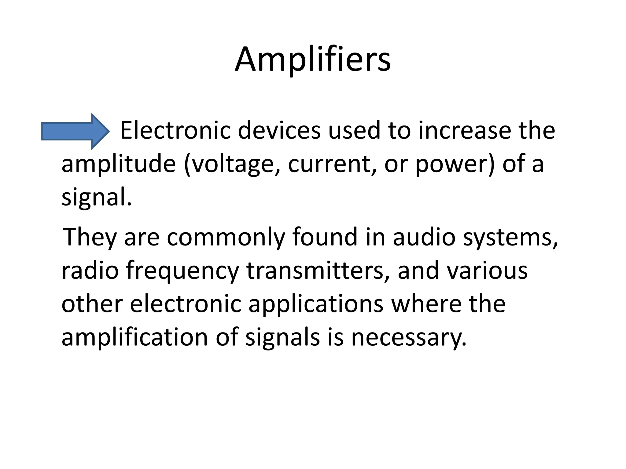 Types of Amplifier & its uses in physiotherapy | PPTX