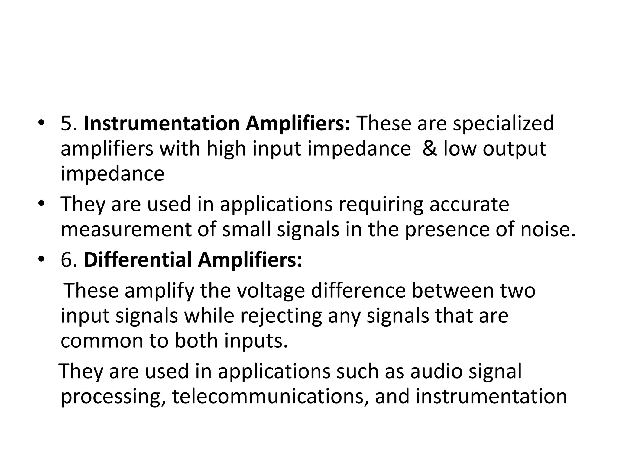 Types of Amplifier & its uses in physiotherapy | PPTX