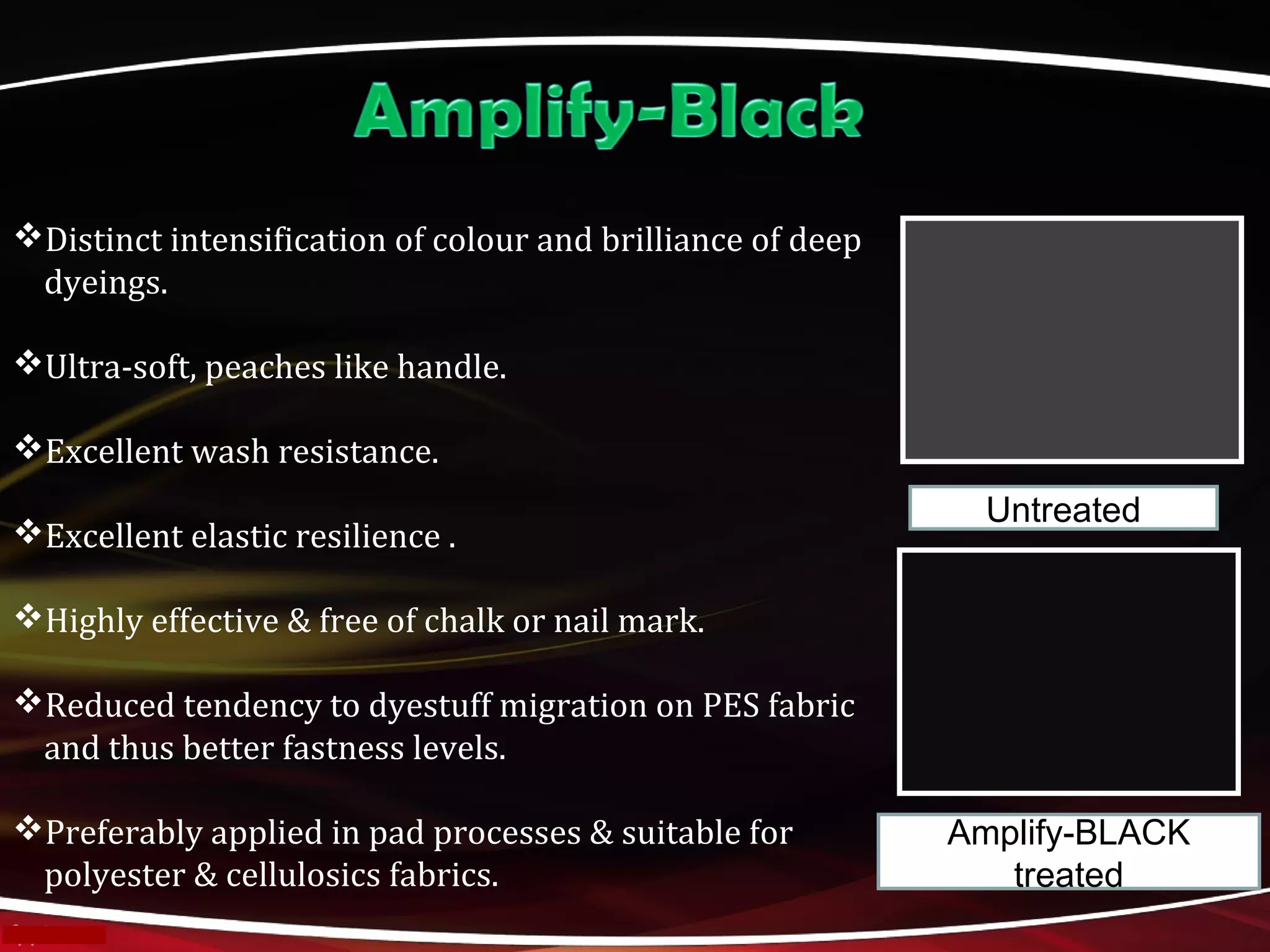 Amplify Black---Colour deepening agent increases the depth of dyed ...