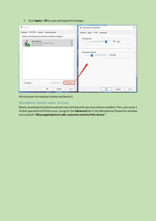 Amplify boost increase mic volume windows 11 | DOCX | Digital Audio ...