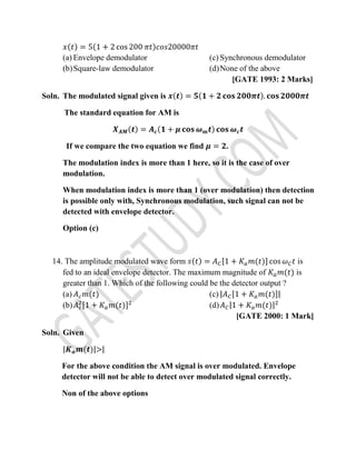 Amplitude modulated-systems | PDF