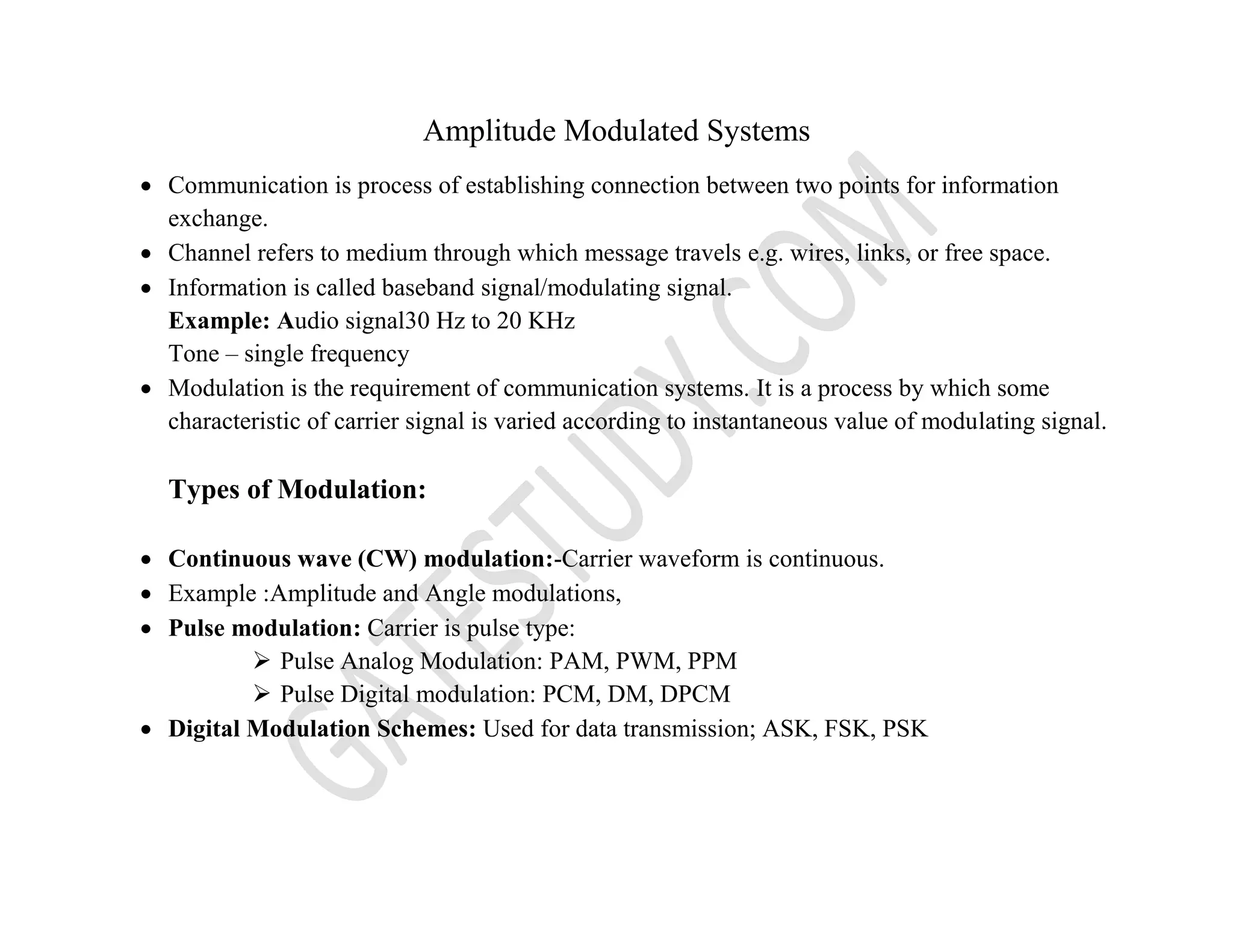Amplitude modulated-systmes | PDF