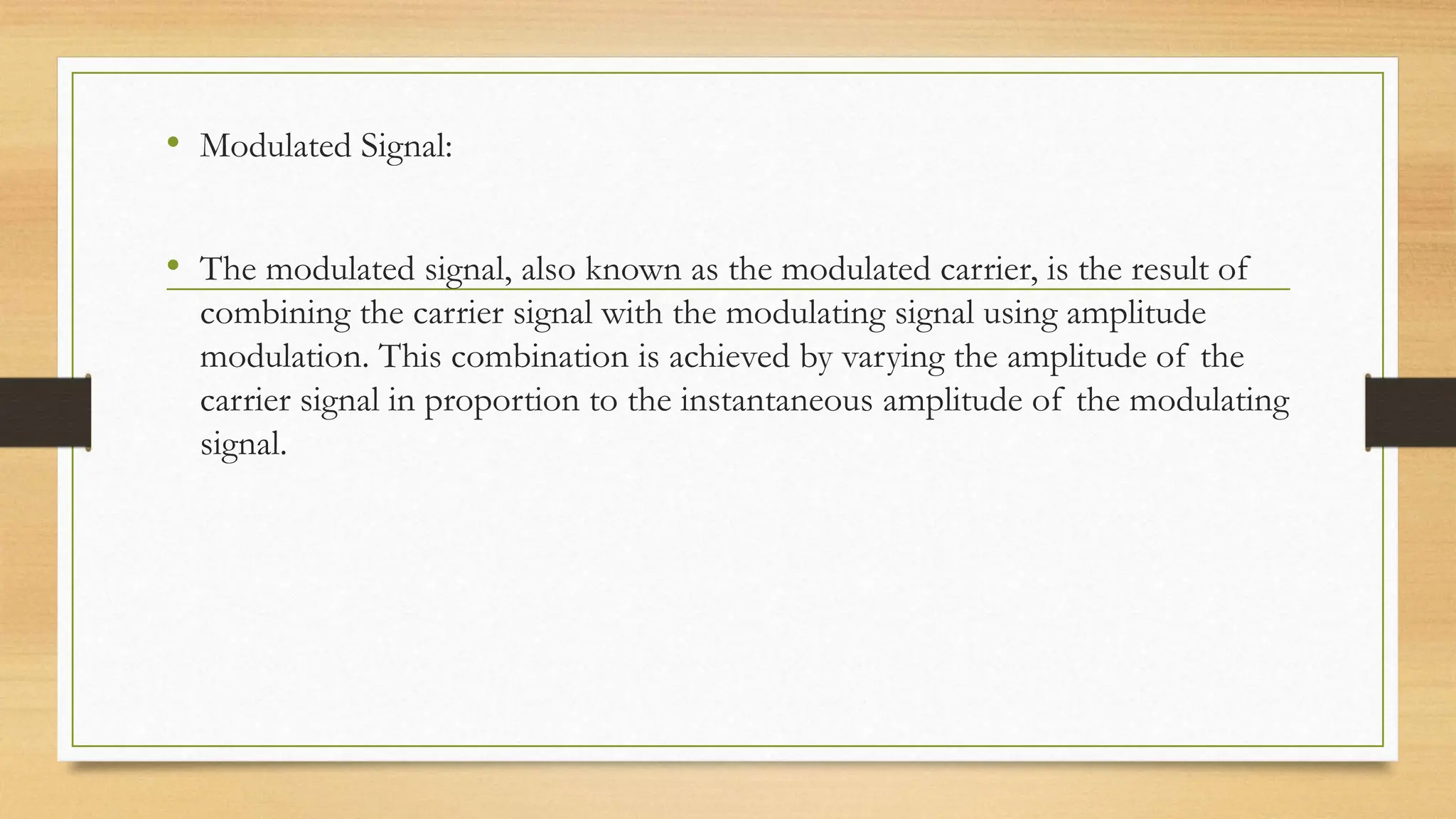 Amplitude Modulation Of A Frequency Pptx