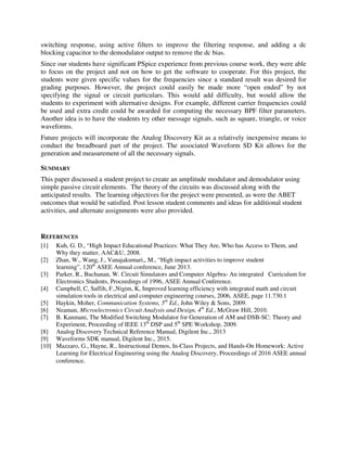 Amplitude Modulation Circuit Implementation for use in a Communication ...