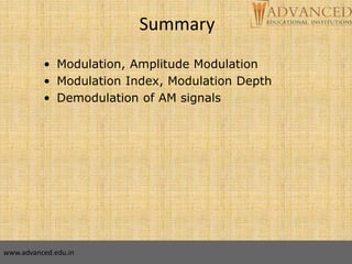 Amplitude modulationsanjay-160217082414 | PDF