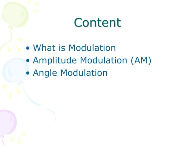 Amplitude And Angular Modulationppt
