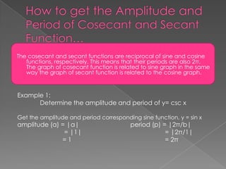 Amplitude and period | PPT