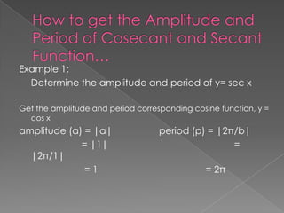 Amplitude and period | PPT
