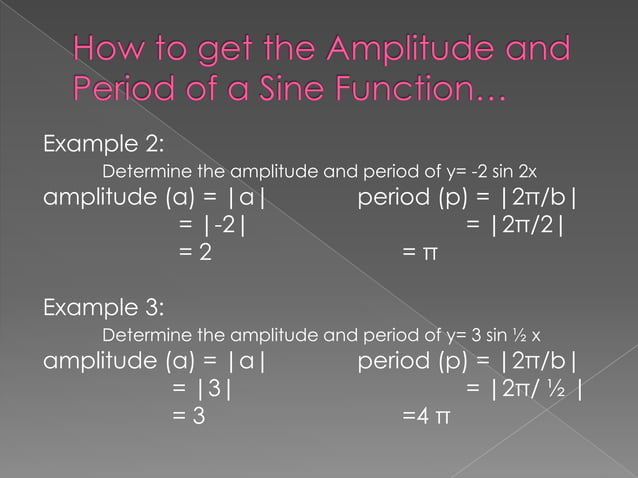 Amplitude and period | PPT