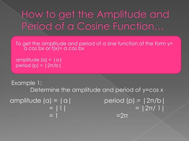Amplitude and period | PPT