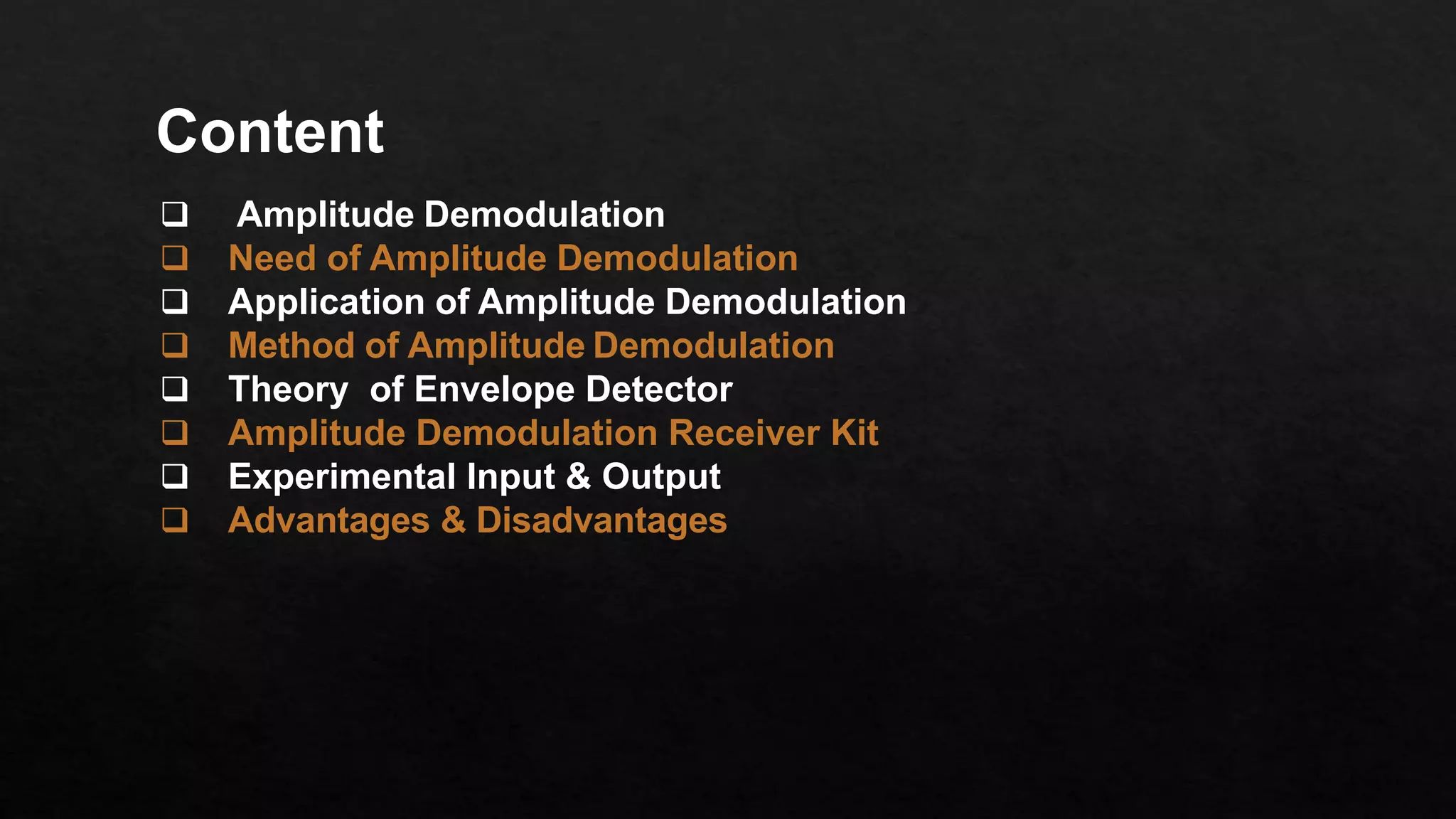 Amplitude demodulation | PPT