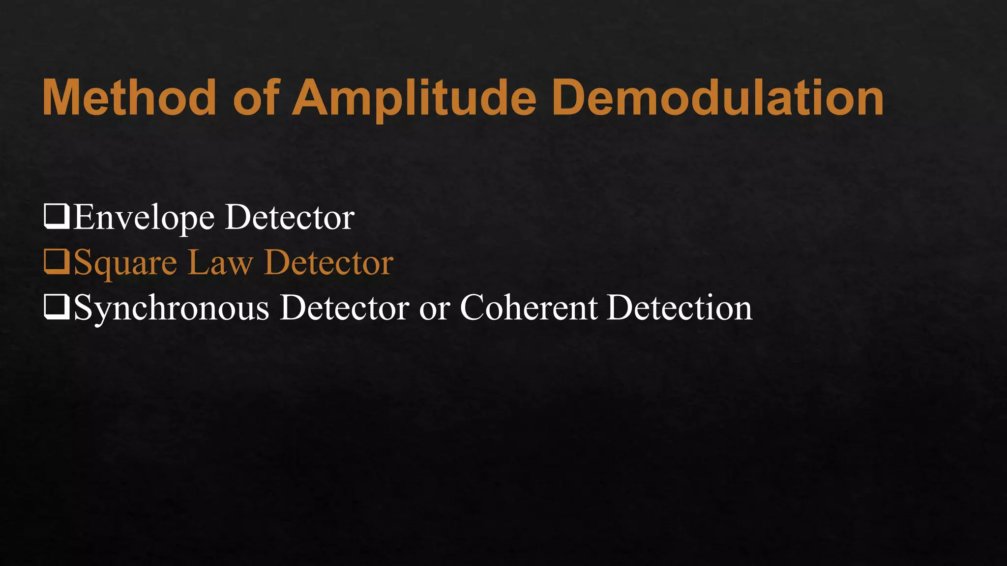 Amplitude demodulation | PPT
