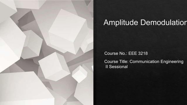 Amplitude demodulation | PPT