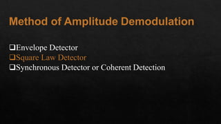 Amplitude demodulation | PPT