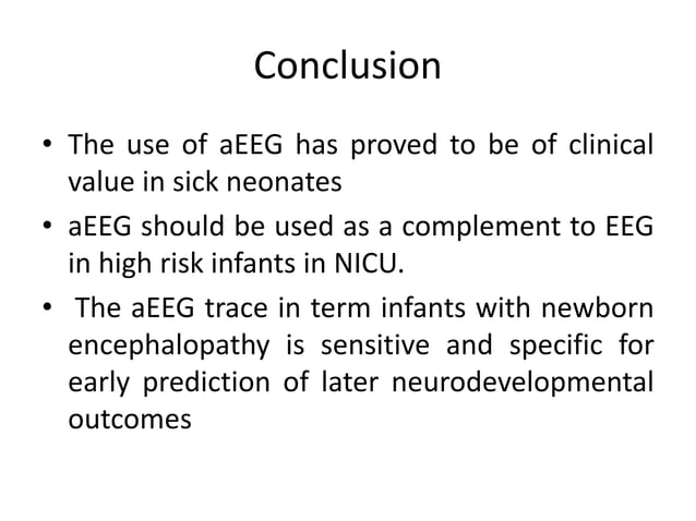 Amplitude integrated eeg in neonates | PPTX