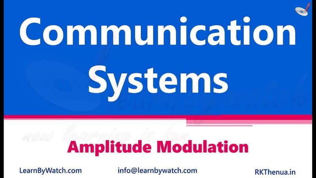 Amplitude modulation | Communication Systems | PPTX