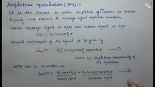 Amplitude modulation | Communication Systems | PPTX
