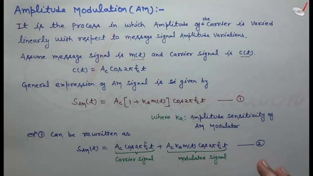Amplitude modulation | Communication Systems | PPTX