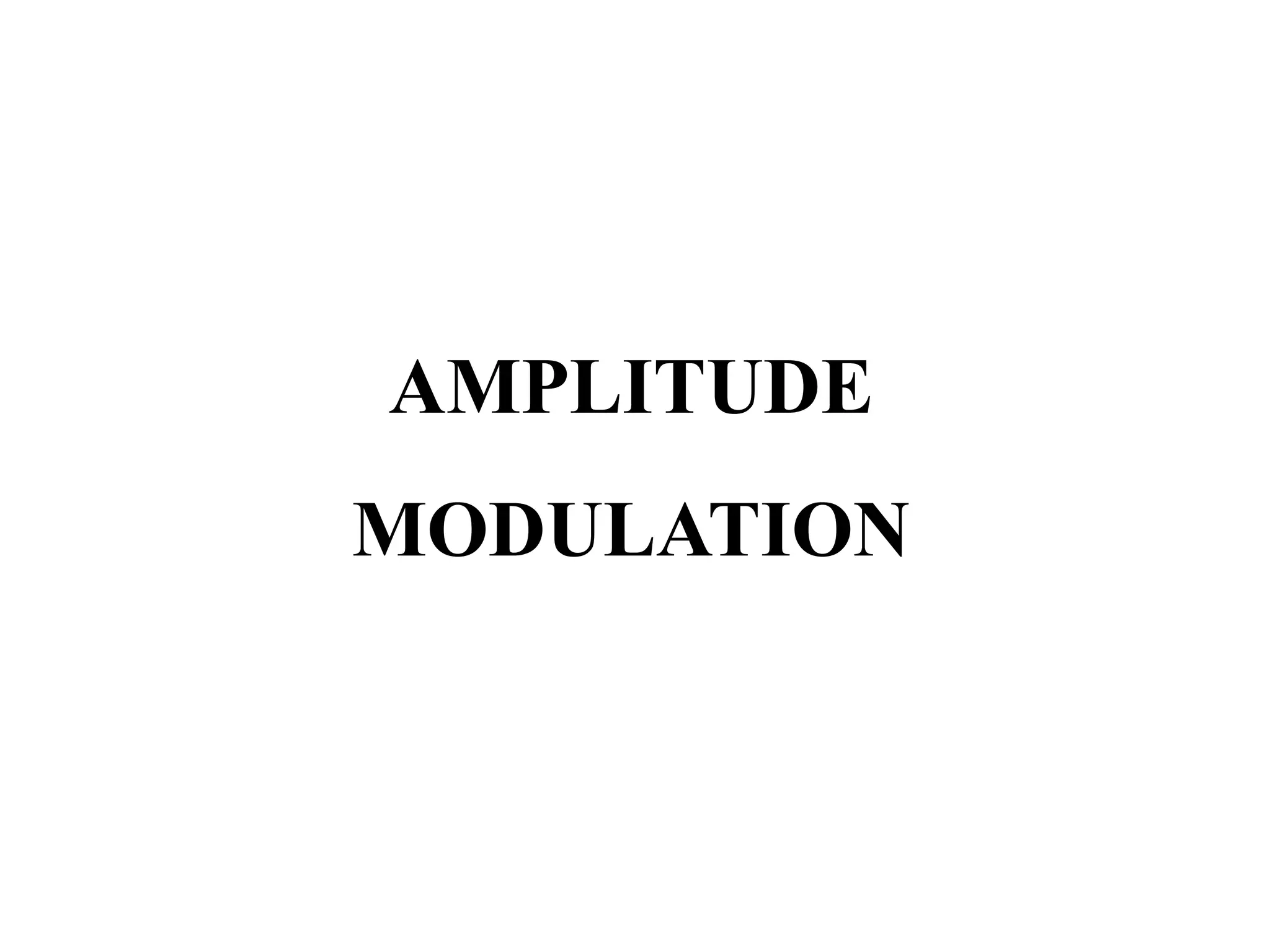 Amplitudemodulation | PPT