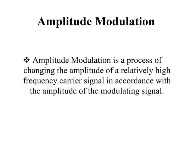 Amplitudemodulation | PPT