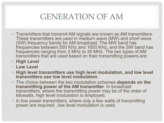 electronics and telecommunications: Amplitude modulation | PPT
