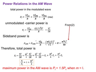 Amplitude modulation and Demodulation Techniques | PPTX