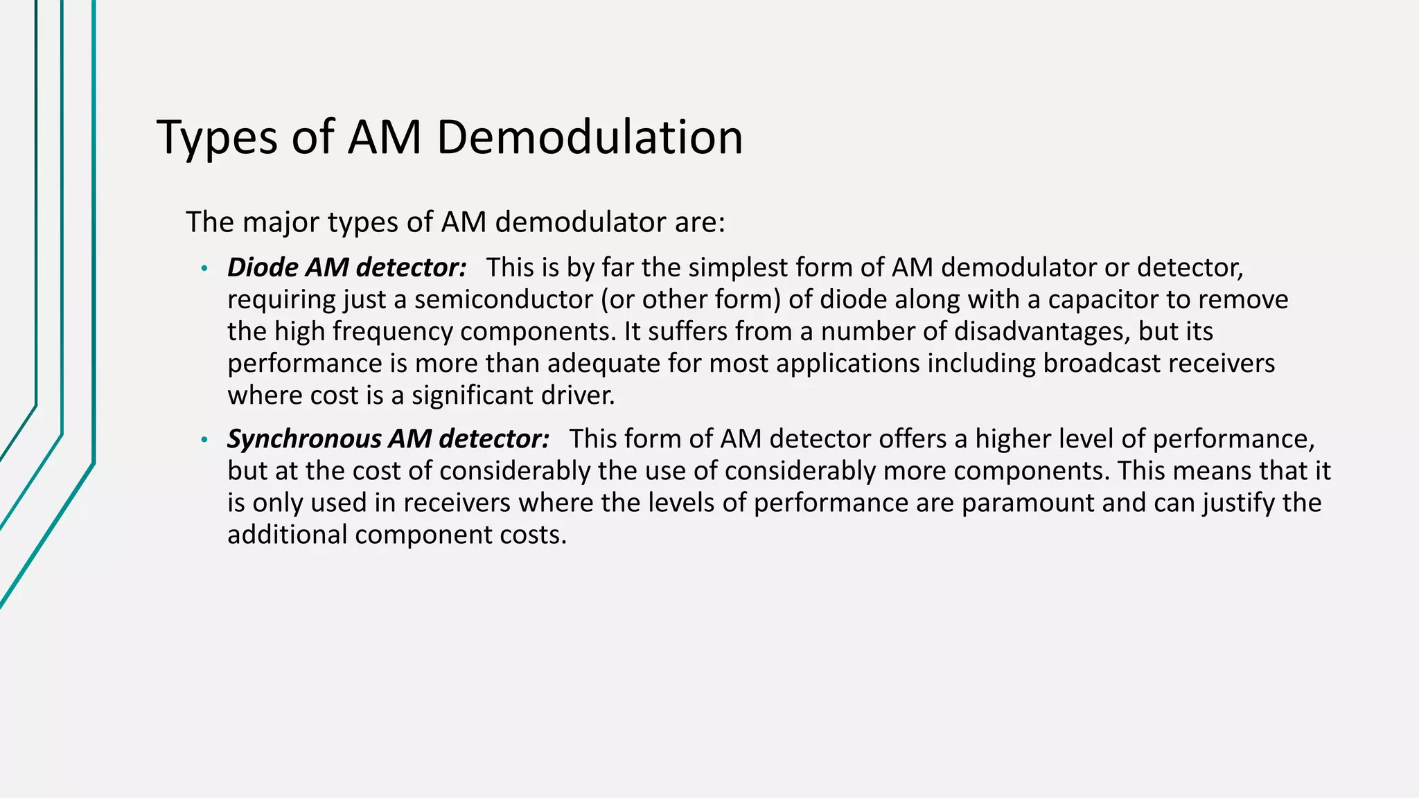 Amplitude modulation & demodulation | PPTX