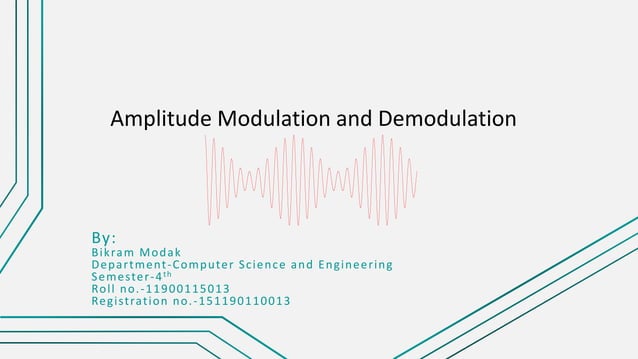 Amplitude modulation & demodulation | PPTX | Technology & Computing