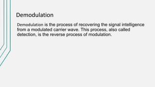 Amplitude modulation & demodulation | PPTX
