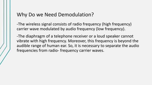 Amplitude modulation & demodulation | PPTX | Technology & Computing