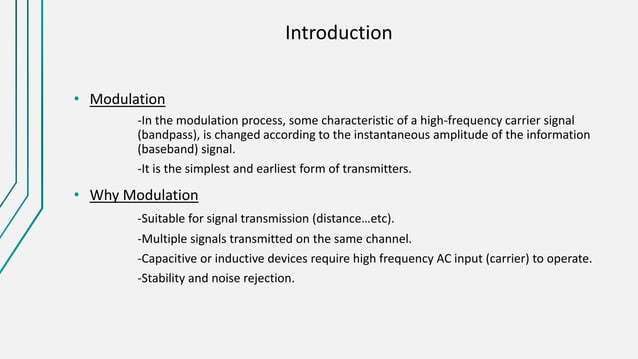 Amplitude modulation & demodulation | PPTX | Technology & Computing