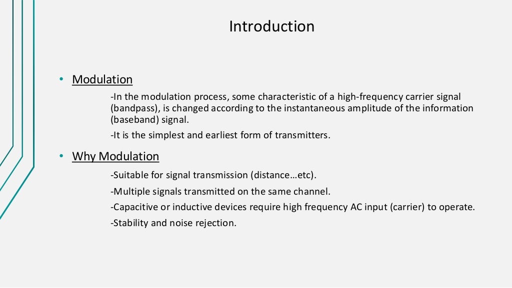 Amplitude Modulation And Demodulation