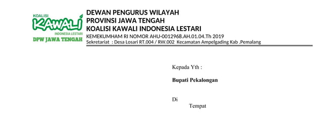 contoh kop amplop lsm resmi untuk surat menyurat .docx