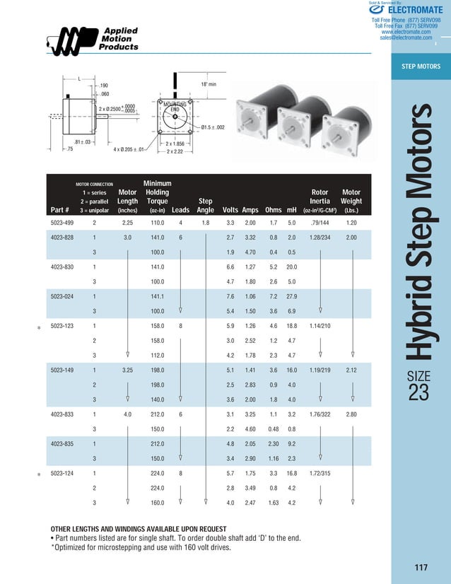 Amp nema23 stepper_motor_specsheet | PDF
