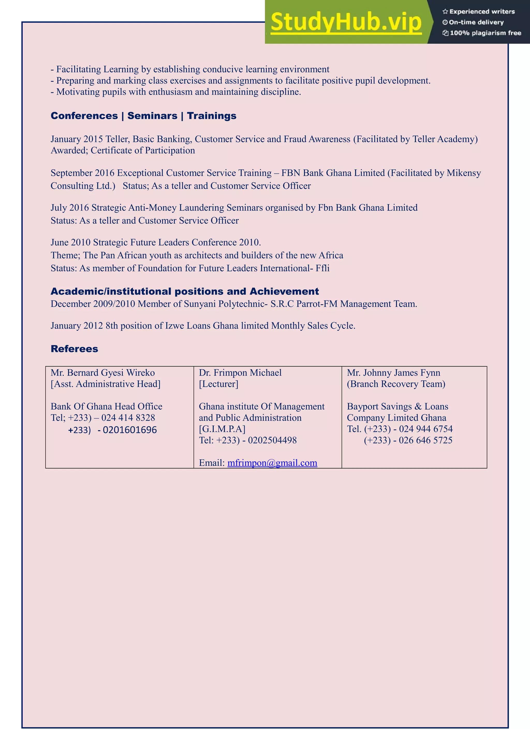 Amponsah Enock CV Resume.Docx